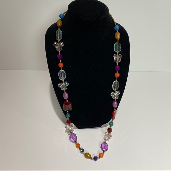 Disney | Jewelry | Disney Parks Bead Necklace Mickey Mouse Shape Bead ...